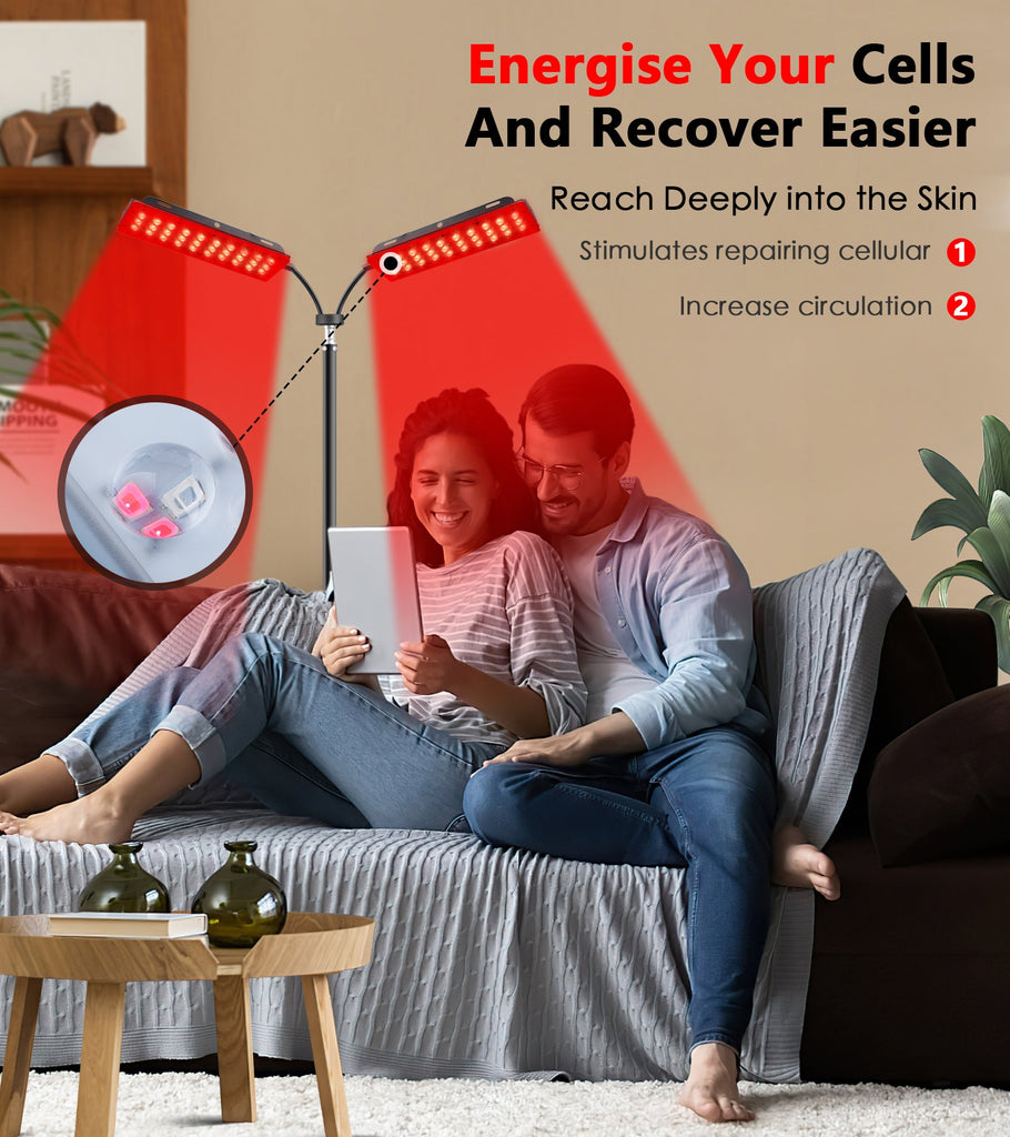 Red Light Therapy Lamp Strip Stand With 2 Heads
